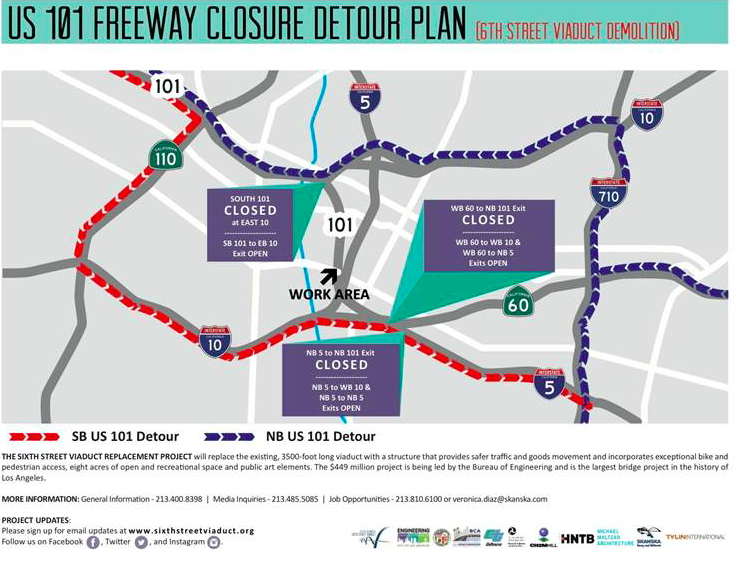 40-Hour Shutdown of 101 Freeway This Weekend – City Calling it ...