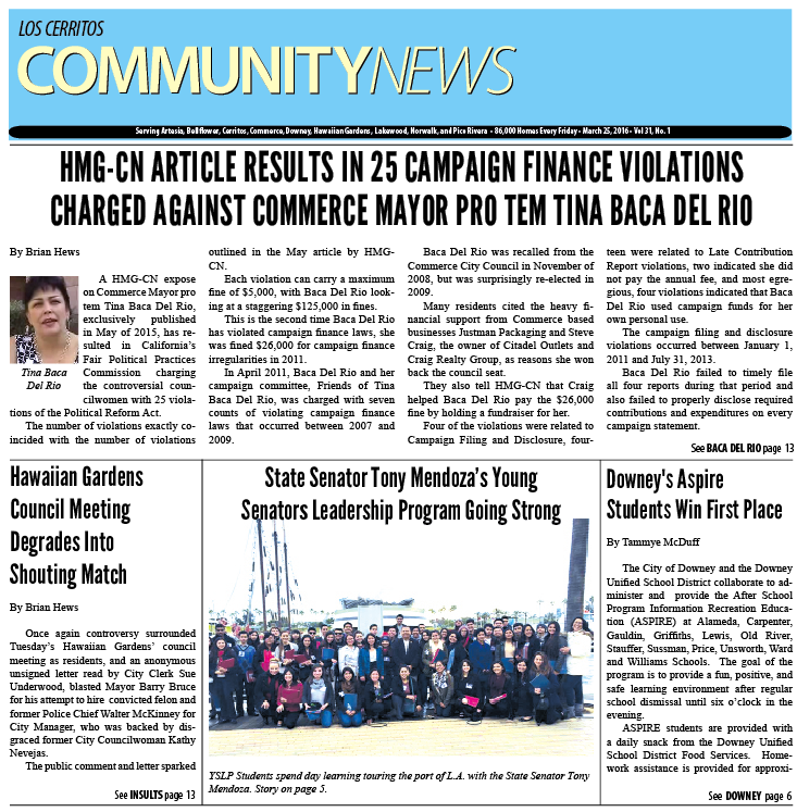 Mar. 25, 2016 Hews Media Group-Community News Front Page Preview ...