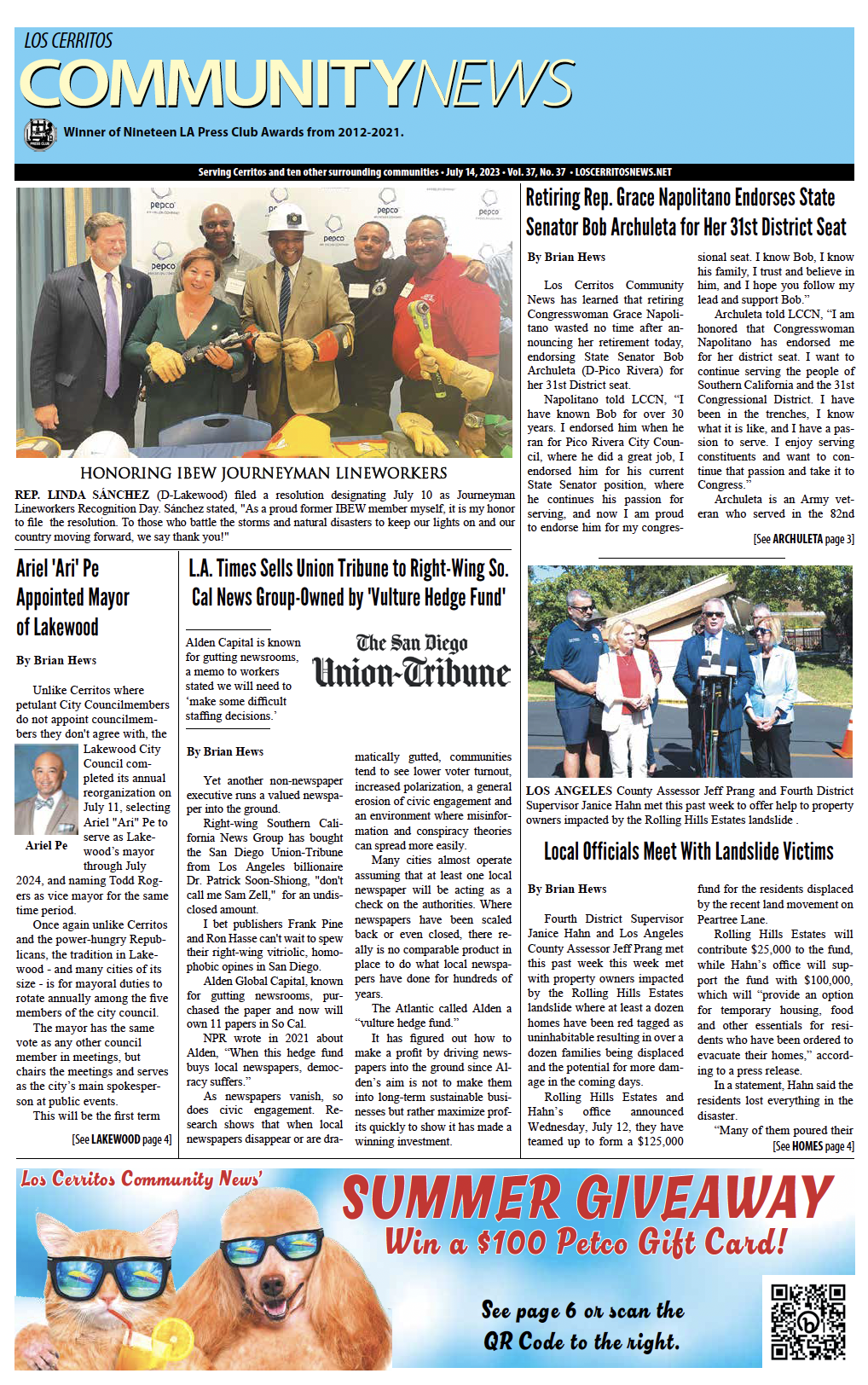 July 14, 2023 Los Cerritos Community News eNewspaper | Cerritos ...
