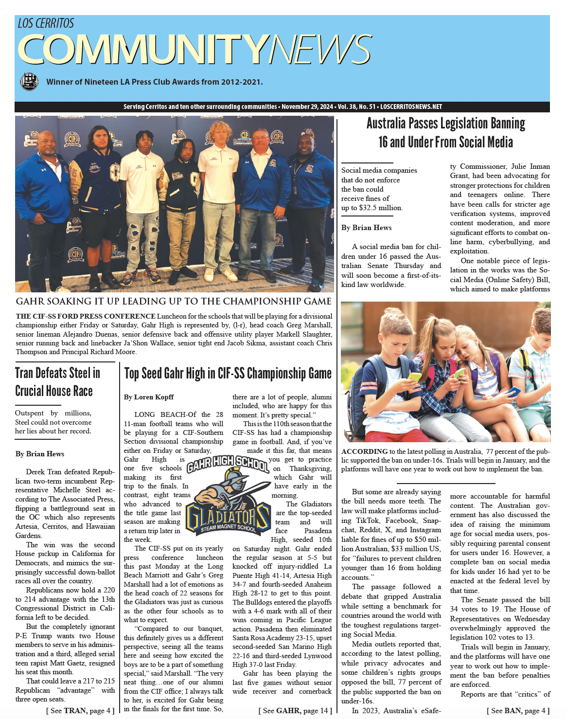 November 29, 2024 Los Cerritos Community News Digital Edition | Los ...