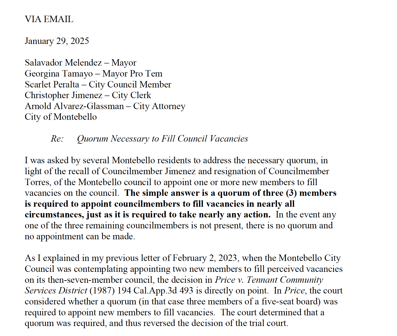 With Only Two Members Present, Montebello City Council Appoints Rick ...